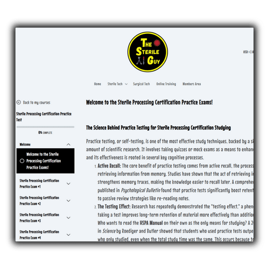 Sterile Processing Practice Exam | Pass the CRCST or CBSPD!