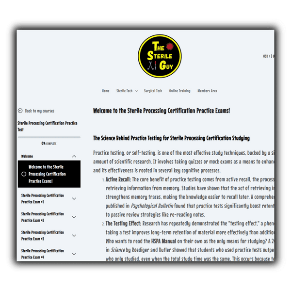 Sterile Processing Practice Exam | Pass the CRCST or CBSPD!