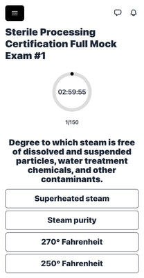 Sterile Processing Practice Exam