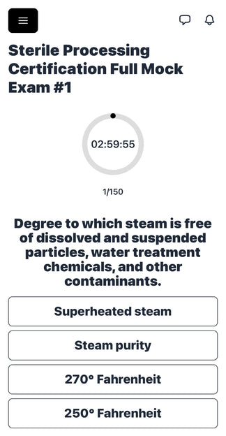 Sterile Processing Practice Exam